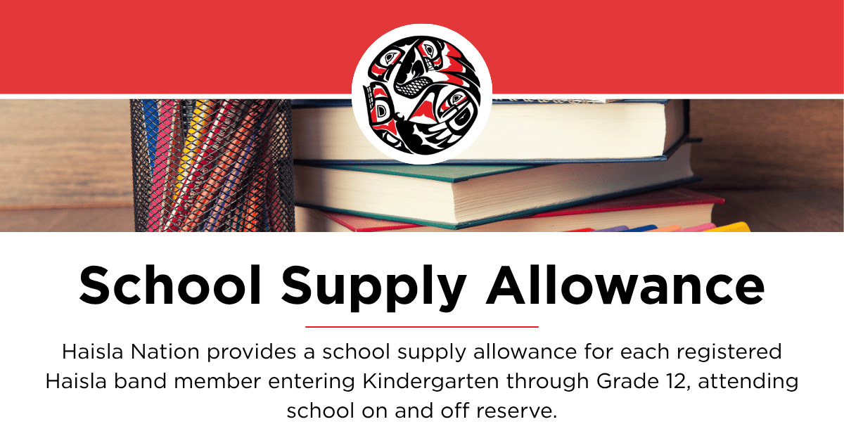 School Supply Allowance - Haisla Nation