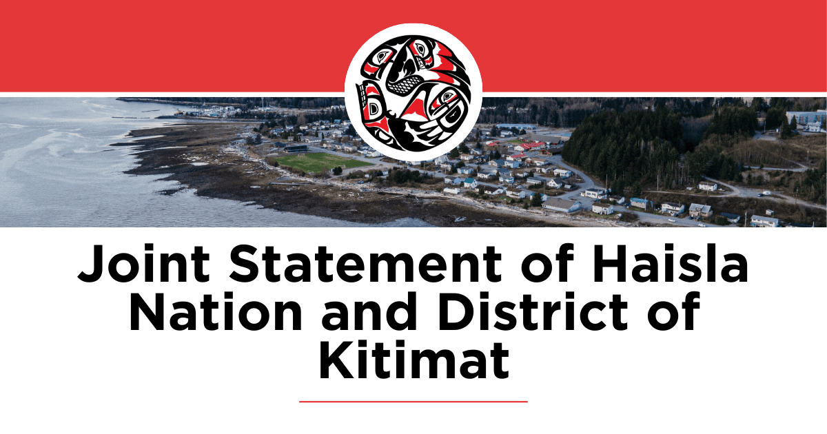 Joint Statement of Haisla Nation and District of Kitimat - Haisla Nation